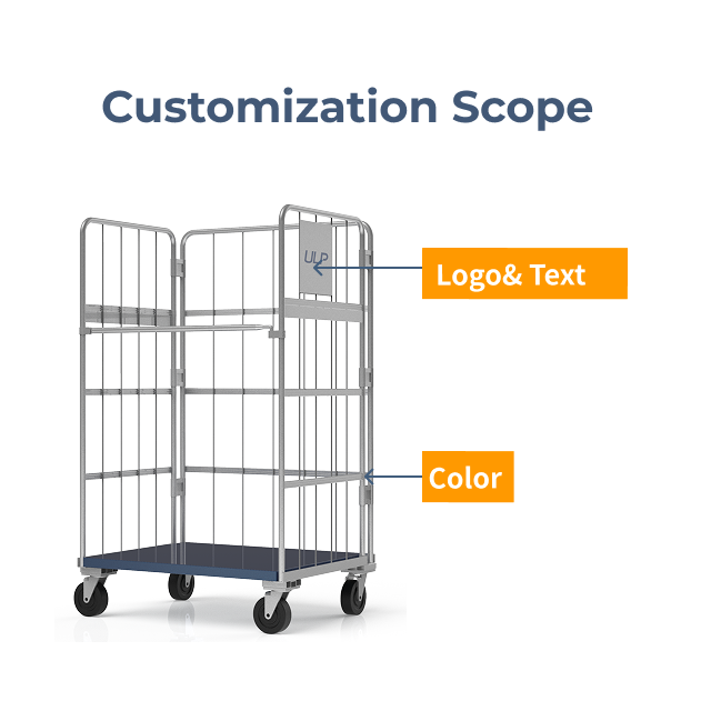 Heavy Duty Roll Cage - Nestable Security Cage Trolley, 500kg Load ...