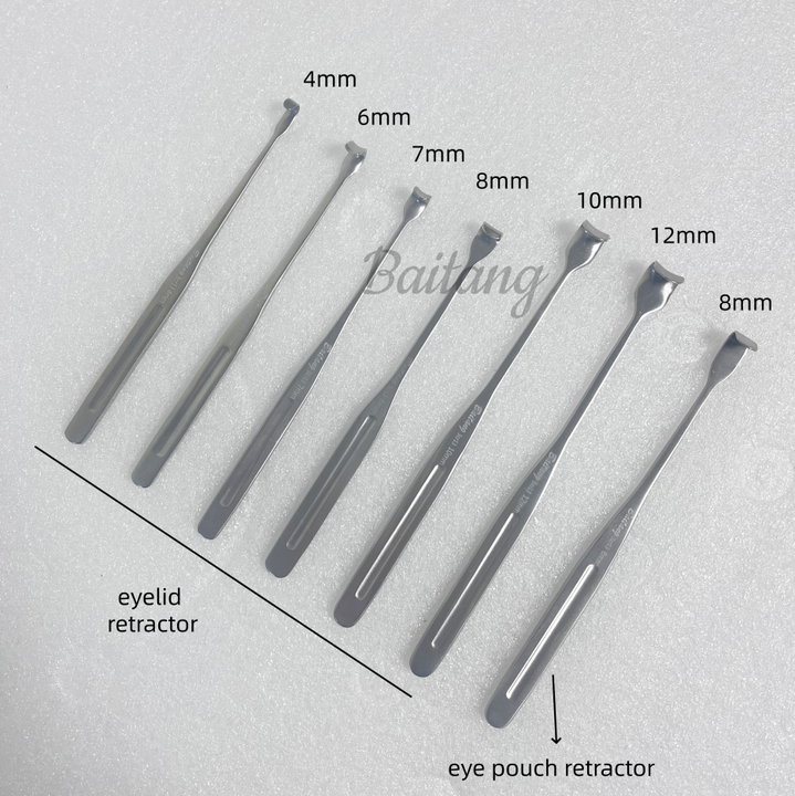 Baitang Medical Stainless Steel Eyelid Retractor Eye Pouch 4-12mm Surgical Instrument for ...