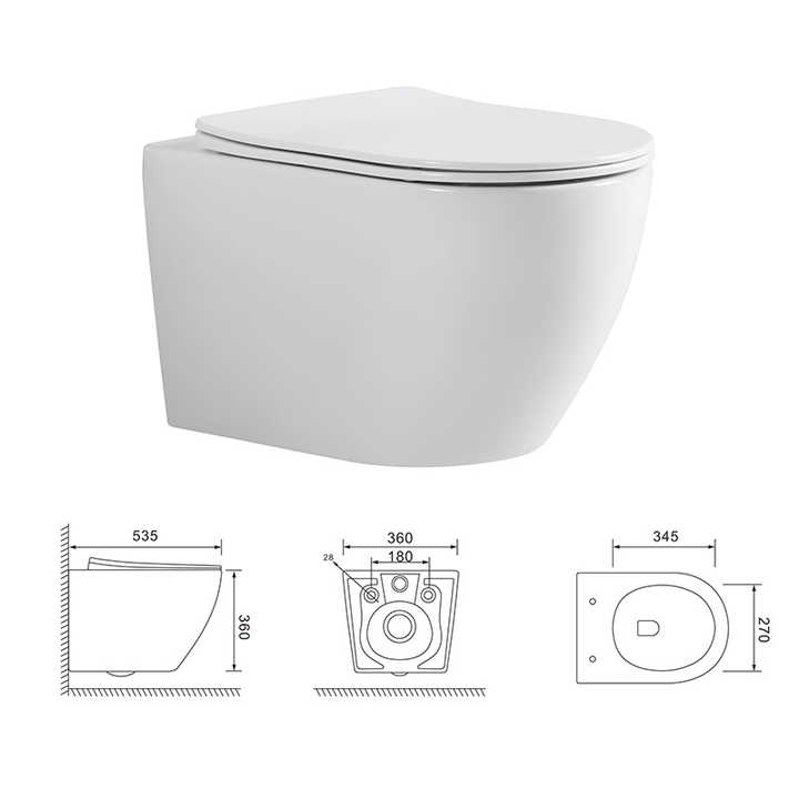 Factory Direct Sales Wall Hung Toilet Modern Ceramic Wall-mounted ...