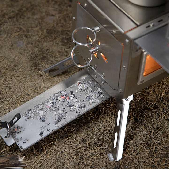 Tent Stove Portable Outdoor Wood Stove with Chimney Pipe for Winter ...
