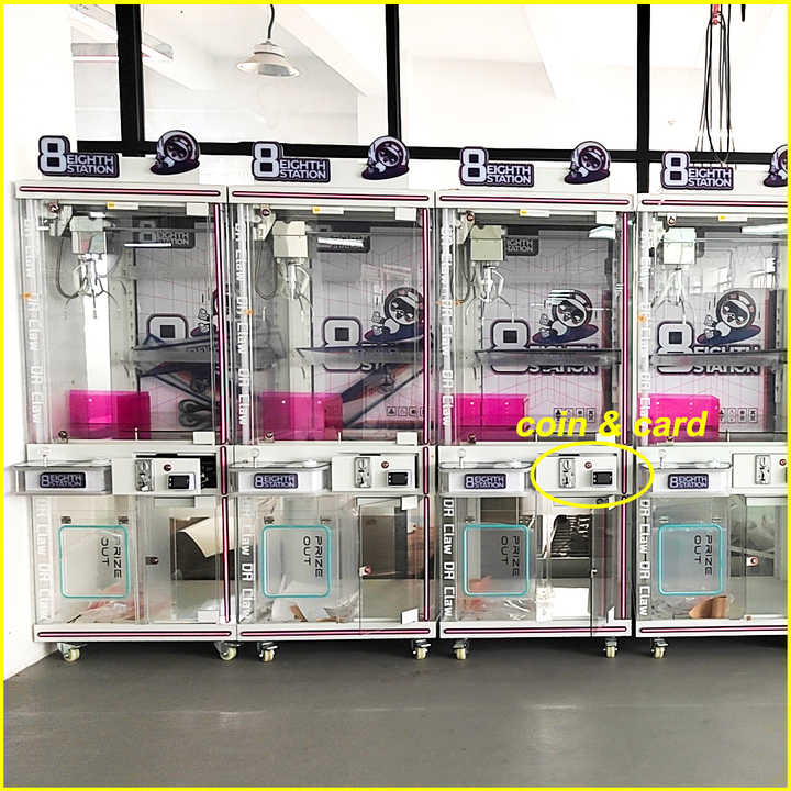 Cash and Card Operated Arcade Doll Machine Claw Crane Grabber Prize ...