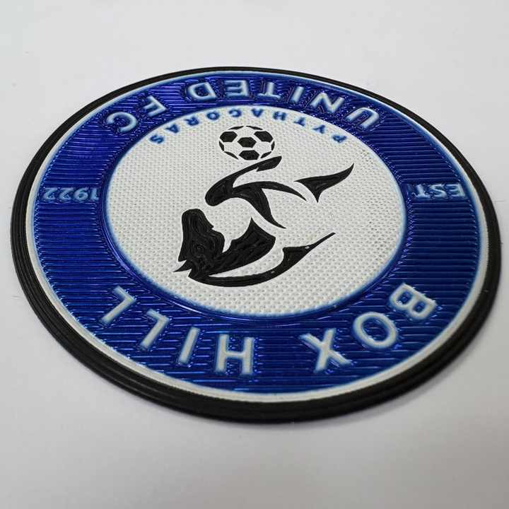 Customized TPU Rubber Labels Football Club Brand logo Badge Stickers 3D ...