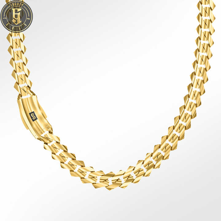 Wholesale 10K 14K 18K Real Gold Plated Cuban Link Chain Luxury Men's ...