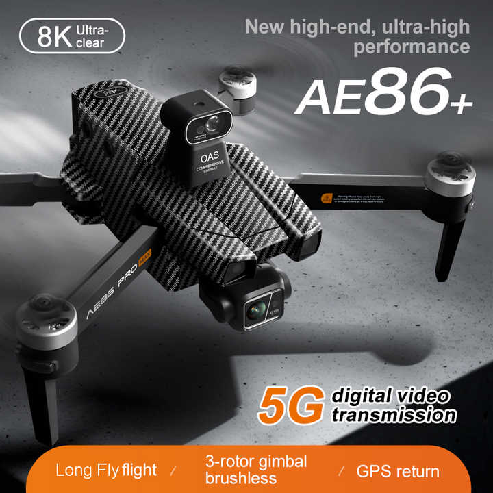 AE86 Pro MAX+ Drone - 4K UHD, Laser Obstacle Avoidance