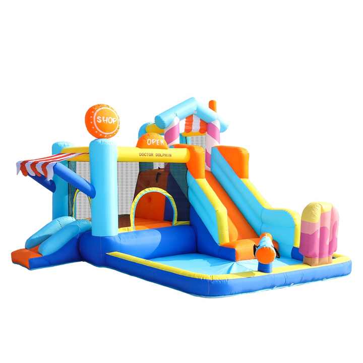 Doctor Dolphin Large Bounce House Water Slide Inflatables Jump Castle ...