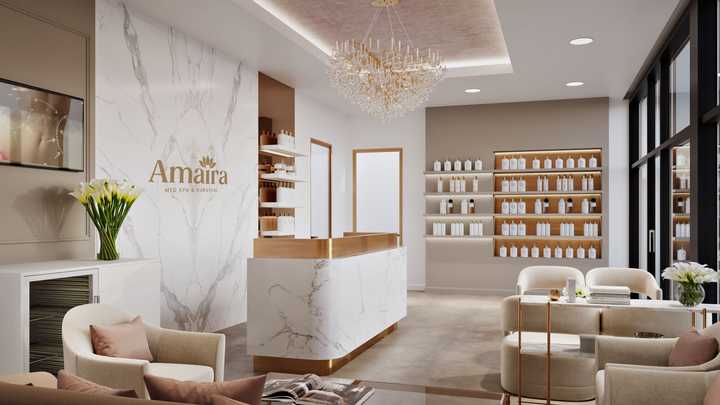 Beauty Store Design Medical Spa Shelving Luxury Spa Display Case With ...