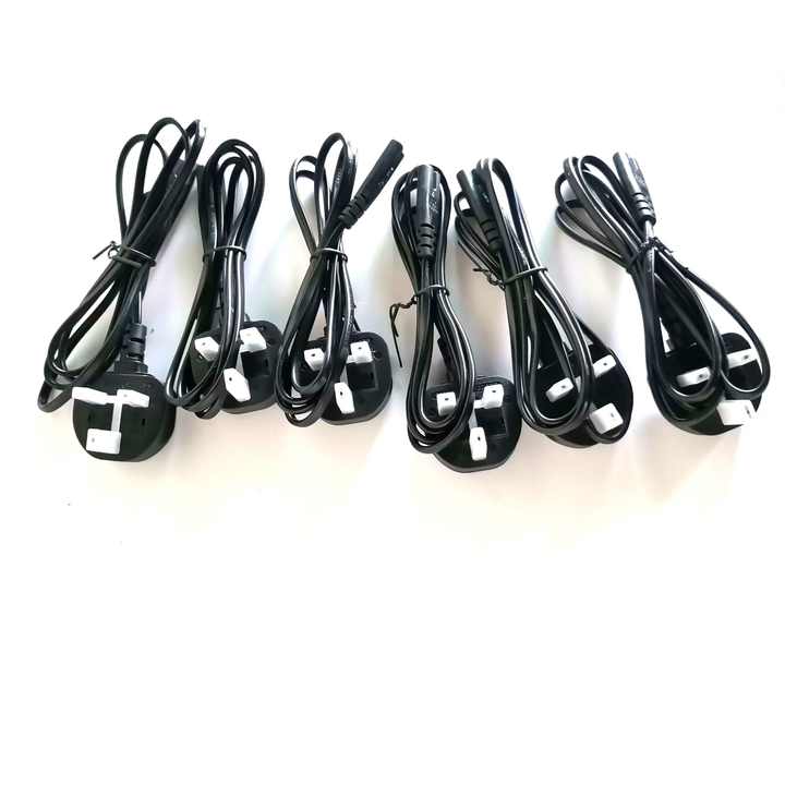 UK 2 Pin Plug to IEC C7 Connector - BSI Approved Power Cable