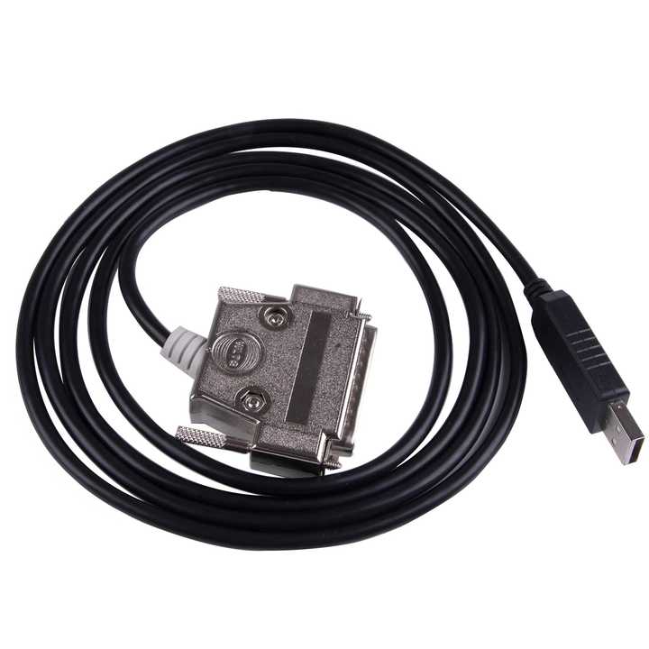 ชิป USB DB25 25-Pin ชาย RS232 Serial Converter สายการเขียนโปรแกรมสำหรับ ...