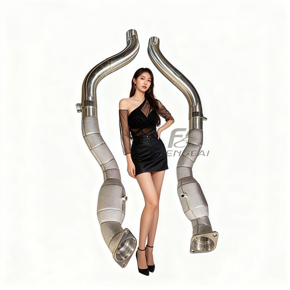 Stainless Steel Exhaust Pipes for Dodge Challenger SRT Hellcat 6.2 2015 ...