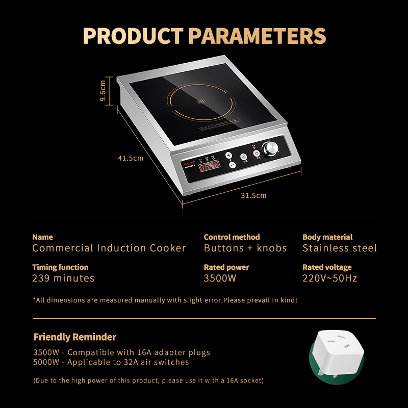 WINNERS Professional 5Kw Induction Cooker Electric Stove Single Burner ...