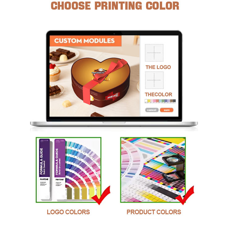 Custom Logo Color Heart Shape Waterproof Eco-friendly Luxury Premium ...