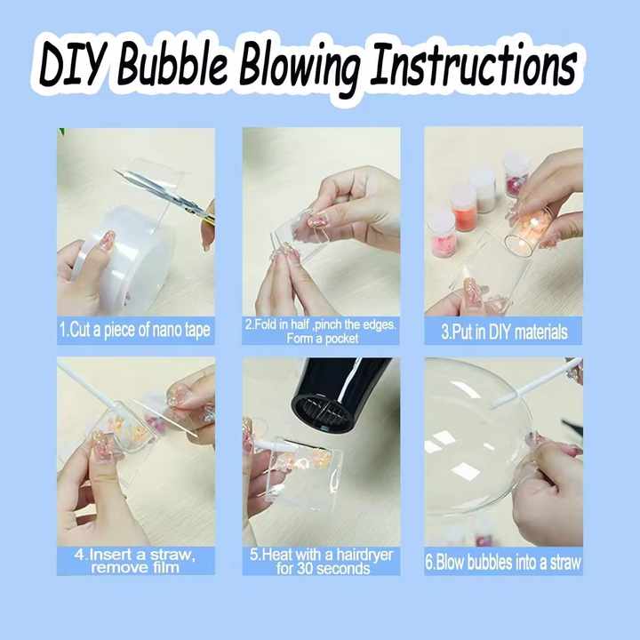 Wholesale Funny Nano Tape Bubbles Kit Sets Educational Handmade DIY Making Toys Nano Tape ...