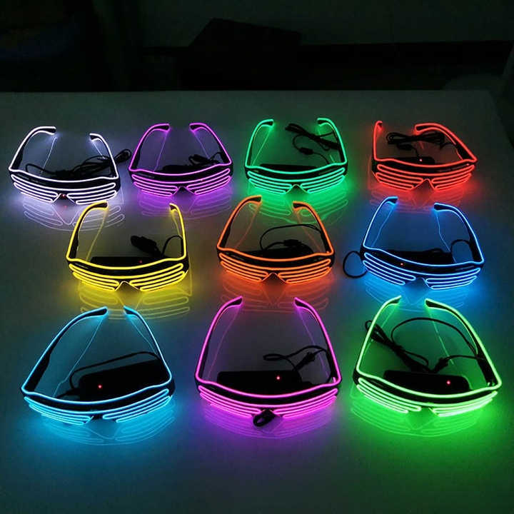 LED Rave Flash Sunglasses Light up Shutter Glasses Neon for New Years ...