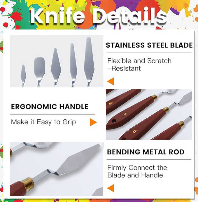 Paul Cezanne Stainless Steel Palette Knives for Painting