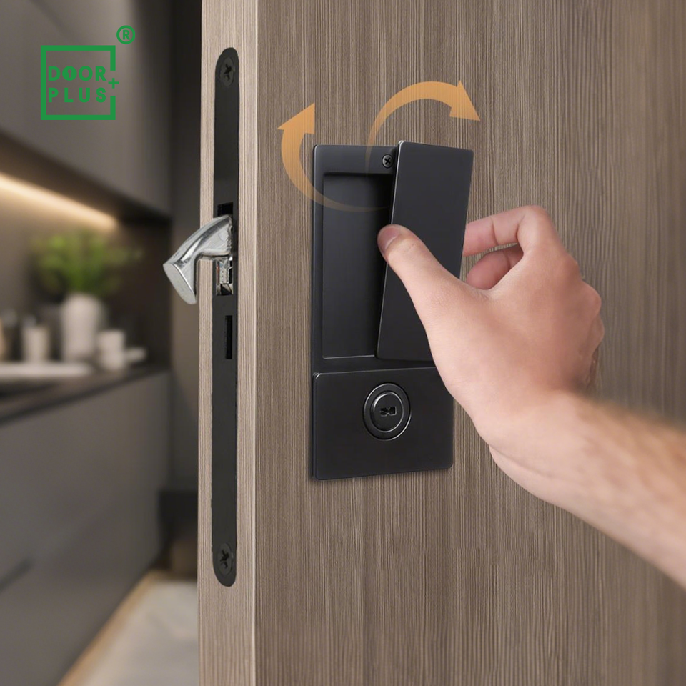 Doorplus Bedroom Wooden Door Lock Built-in Swing Sliding Door Lock ...