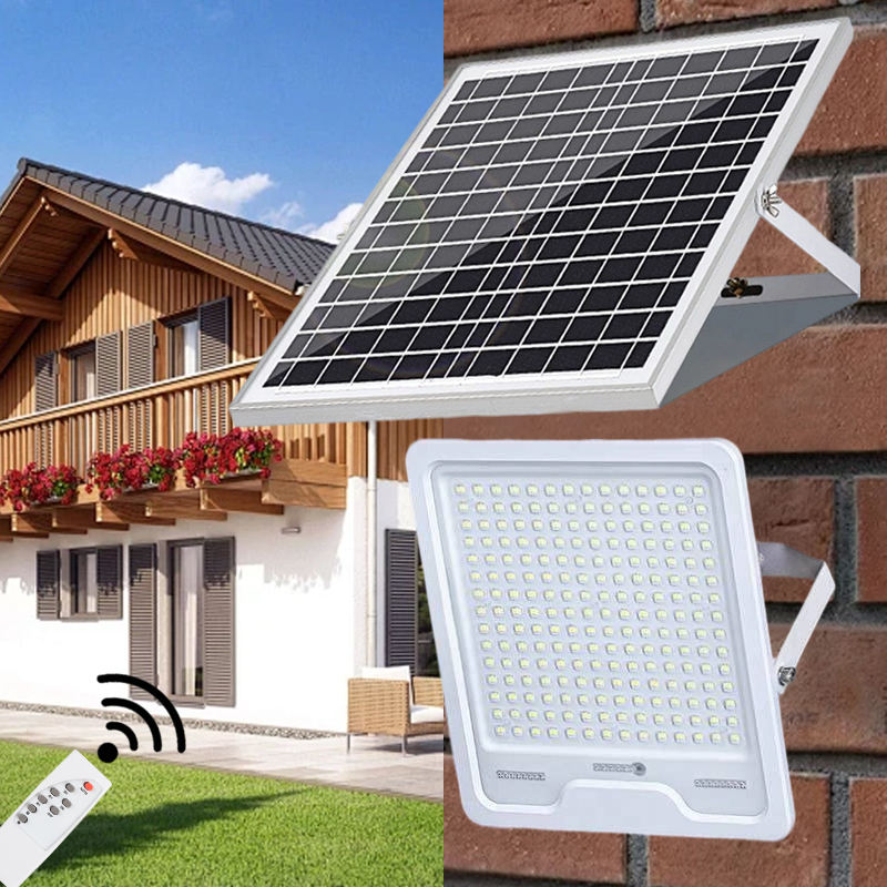 400W IP67 Waterproof 6000K Daylight LED Floodlight Solar Outdoor ...