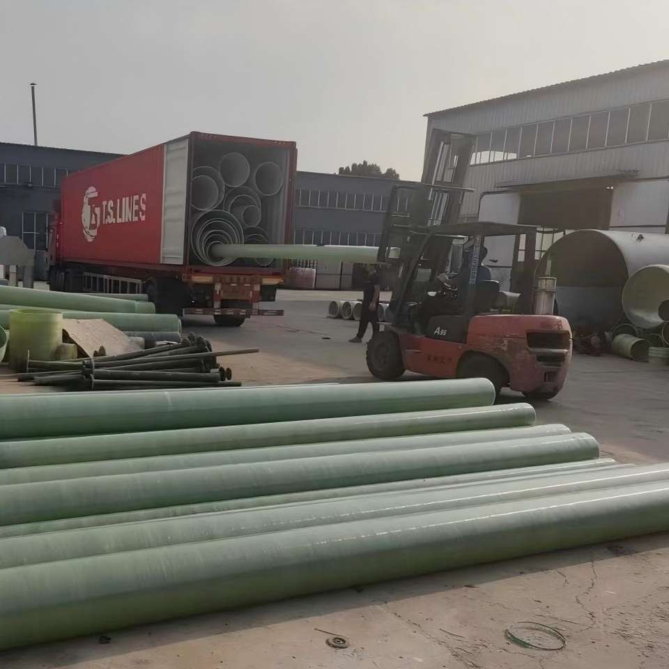 High Strength FRP Large Diameter Fiberglass Pipes Winding Technique GRP ...