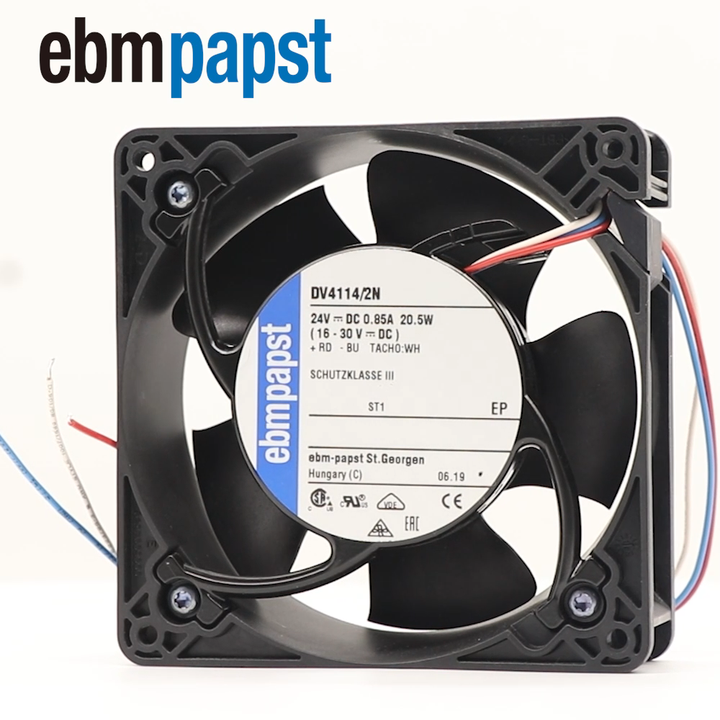 Ebmpapst DV4114/2N 12038 24V DC 850mA 20,5 W 120*120*38mm Rodamiento de bolas KUKA Robot Control ...
