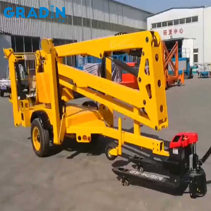 Factory Outdoor Aerial Work Platform Outrigger Trailer Crawler Folding ...