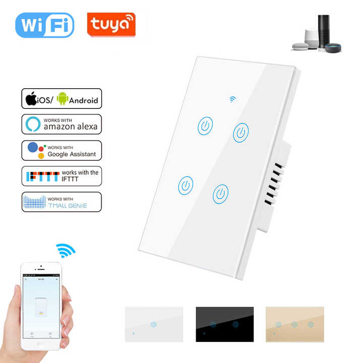 ESP Module WiFi Light Touch Switch LED Wall Switches APP Remote Control ...