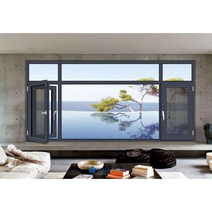 Modern Home Swing Windows Custom Hurricane Proof Awning Aluminum Double ...