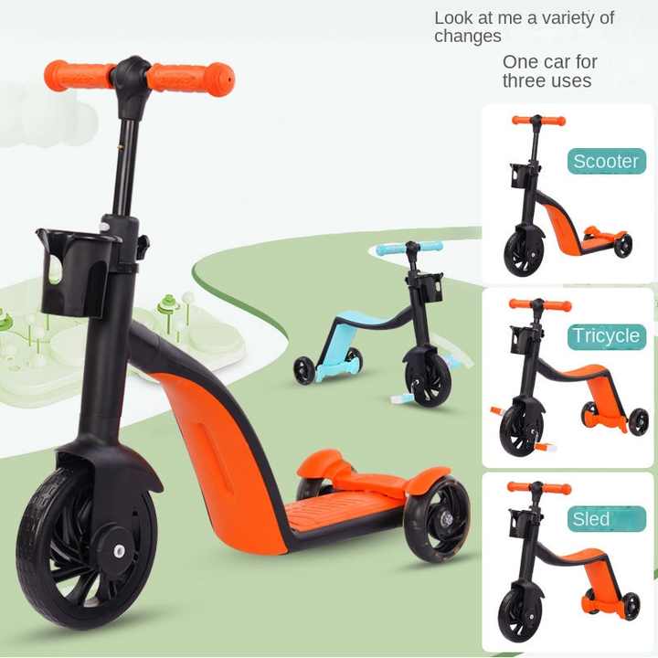 Multi-Functional Foldable Plastic Scooter for Kids 2-6 Years Old Boys ...