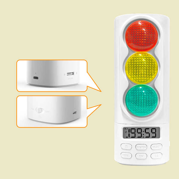 Bulk Order Modern Round Traffic Light LCD Display Timer for Kids ...