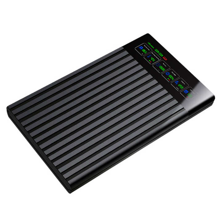 SHUOLE USB C Hard Drive Enclosure with Smart LCD Screen