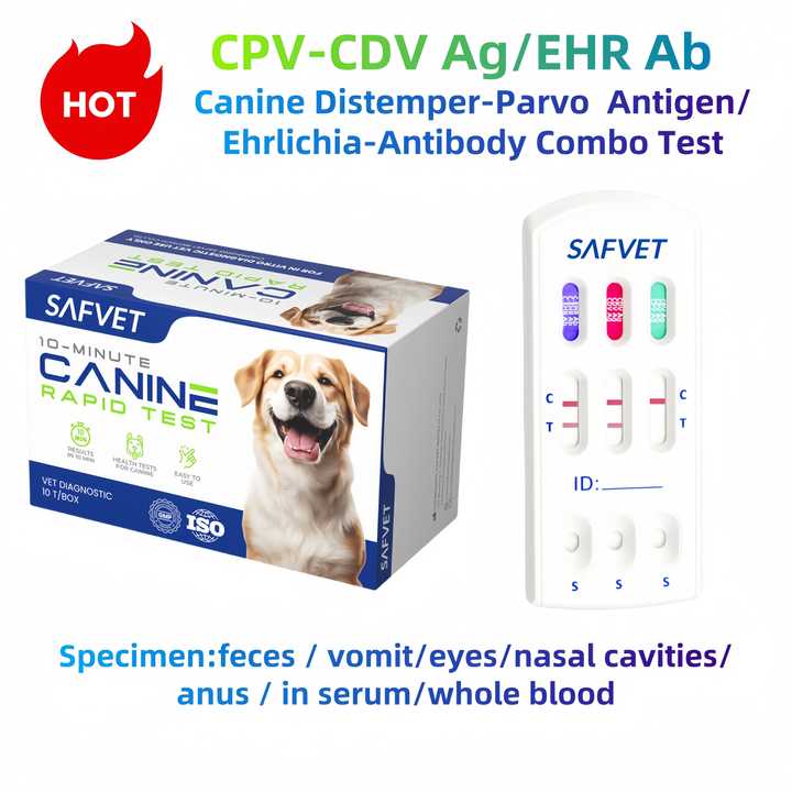 Veterinaria CPV CDV EHR Test De Parvo Erlichia Distemper Parvovirus ...