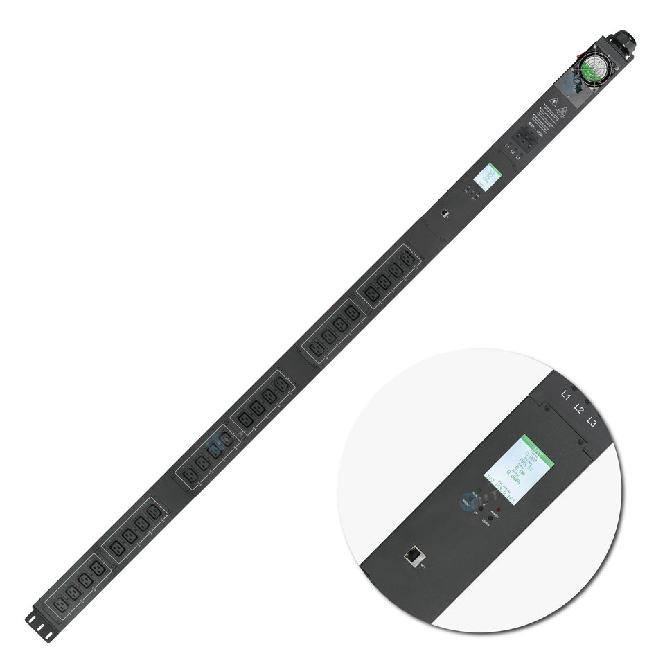 Intelligent Rack PDU with LCD Display and Cooling Fan Metered Power ...