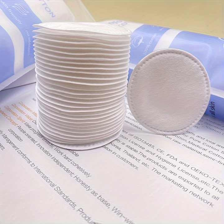 100% Organic Cotton Soft Absorbent 100pcs Cotton Makeup Remover Pads ...