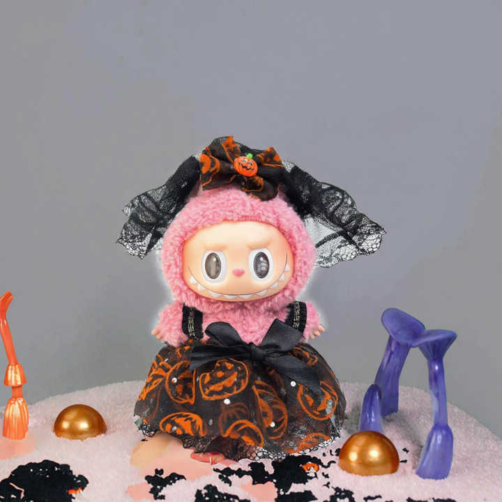 For Labubu Halloween Cosplay Horror Costume Set Cartoon Plush Dress ...