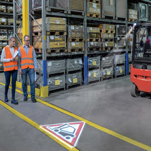 15-35W Warehouse Safety Forklift LED Sign Projector