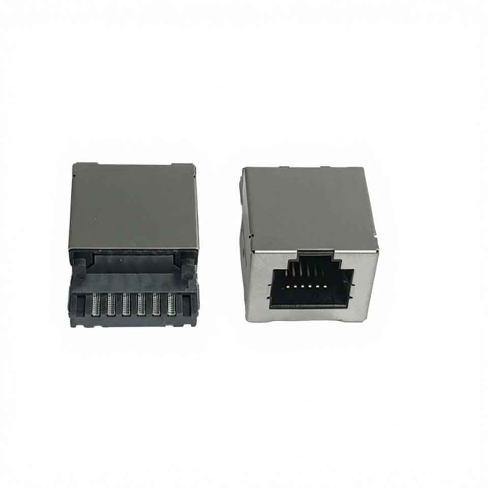 RJ45 Female Single Head Connector 6p6c 8p8c 10p10c Network Port Socket ...