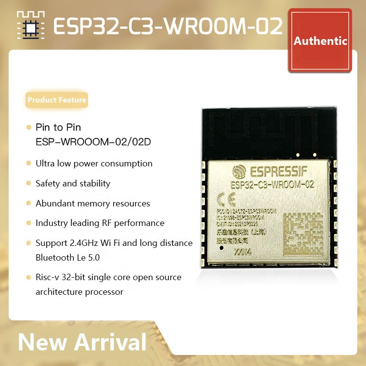 Nhà Máy Chính Hãng Esp32 Module Esp32-c3-wroom-02-h4 Esp32c3 Mcu Wifi ...