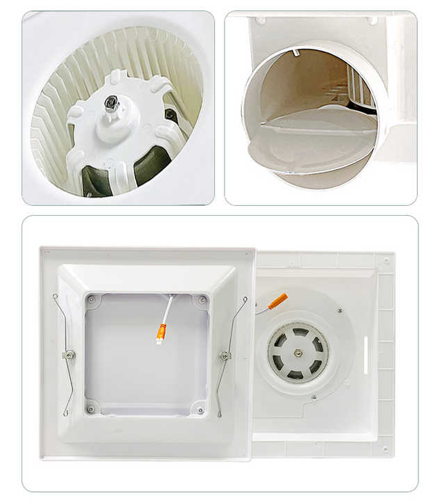 Exhaust Fan Supplier Custom Square Ceiling Mounted Duct Led Light ...