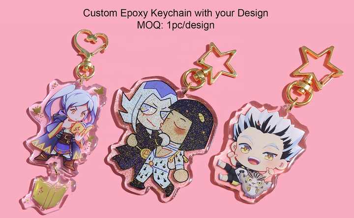 Eco-friendly Acrylic Keychains - Customizable Anime Charms