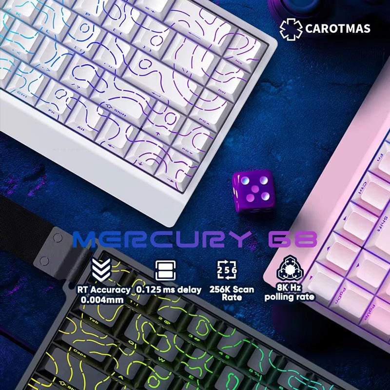 Mercury68 Wired Gaming Keyboard - 68 Keys, Hall Effect Magnetic Switch ...