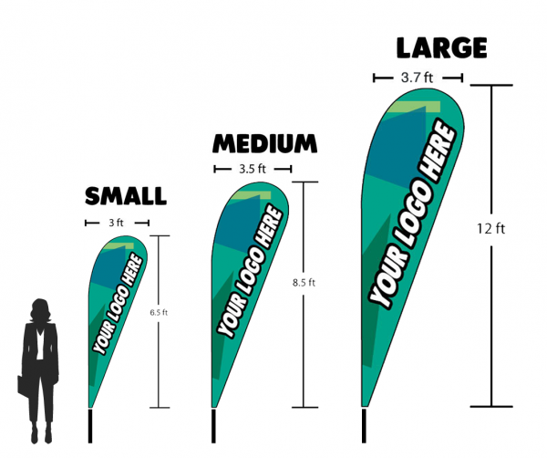 Flying Banner Outdoor Advertising - Custom Beach Flags
