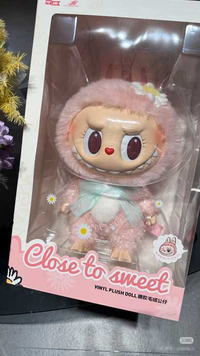 In Stock POPMART LABUBU Big Mokoko Close to Sweet Vinyl Plush Doll 38cm ...