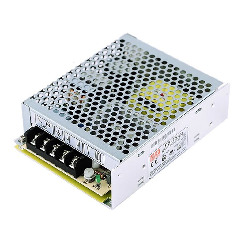RS-75-24 Mean Well 75W 24V 3.2A Single Output Enclosed DC Switching Power Supply Economic Type ...