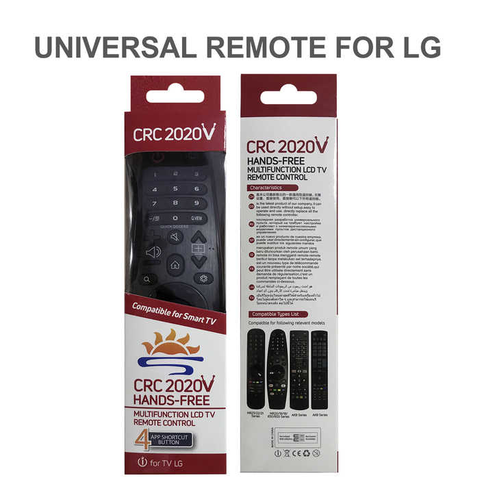 SYSTO CRC2020V IR Remote Control for LG Smart Tvs