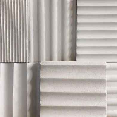 Customized Stone Wall Round Stripe Border Fluted Panel
