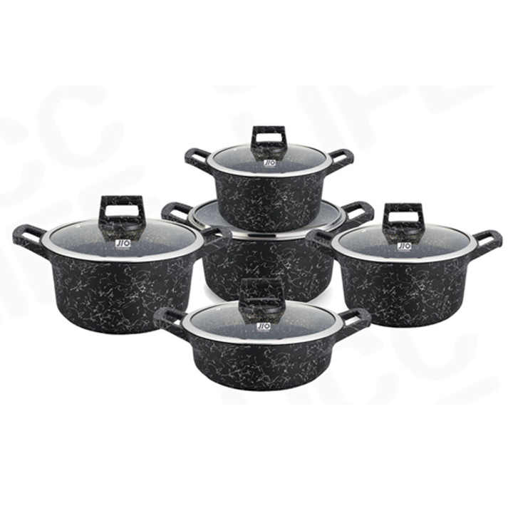 UCCLIFE OEM 10pcs Aluminum Non-stick Casseroles Cookware Set with ...