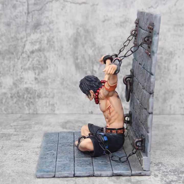 Japanese Anime Toy One Pieces GK Prison Version Battle Damage Ace ...