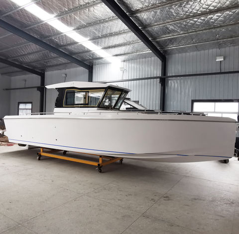 Fiberglass Boat with Outboard Engine Custom Hull Colors Decoration ...