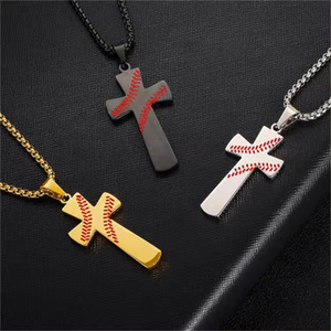 Baseball Bat Cross Necklaces - Sporty & Stylish Jewelry