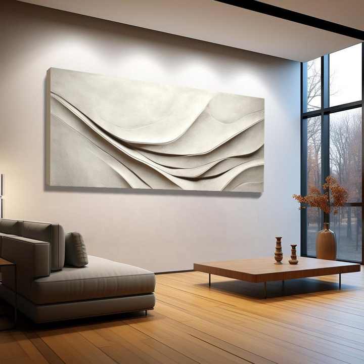 Horizontal Textured Sculpture Home Decor Art Modern Minimalist Art ...