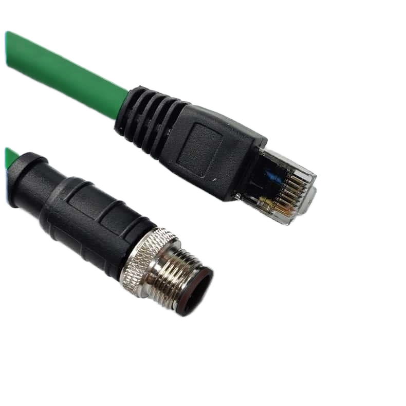 Four-core A-type Male Shielded IP67 Waterproof Cat5 RJ45 4pin Copper ...