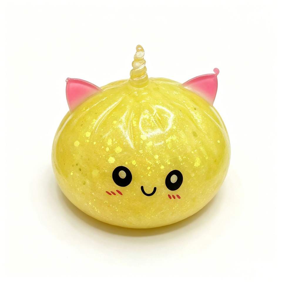 Unicorn Vinyl Squishy Steamed Bun Glitter-Filled Jelly-Based Anxiety ...